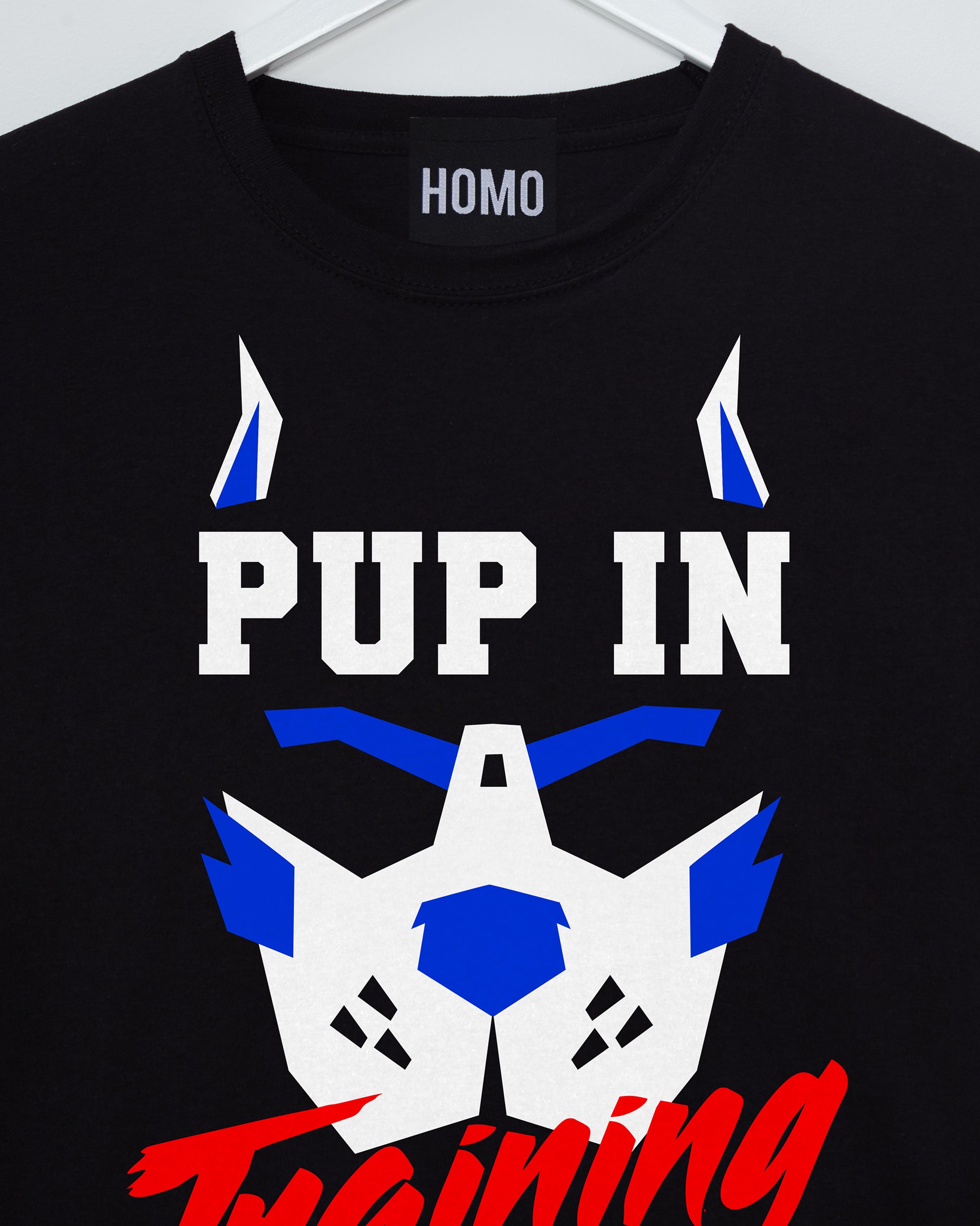 PUP Collection: Pup in training, sideless tee - blue/black – HOMO