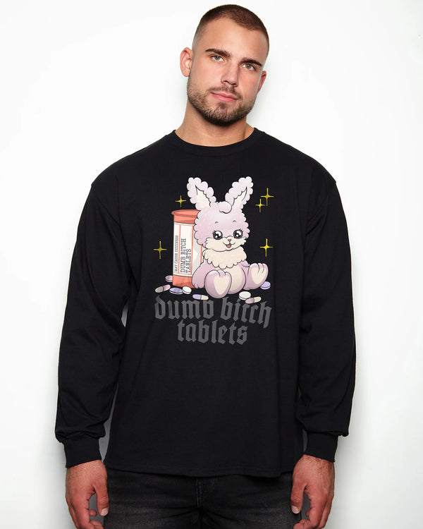 Dumb b!tch tablets on black - long sleeve tshirt – HOMO